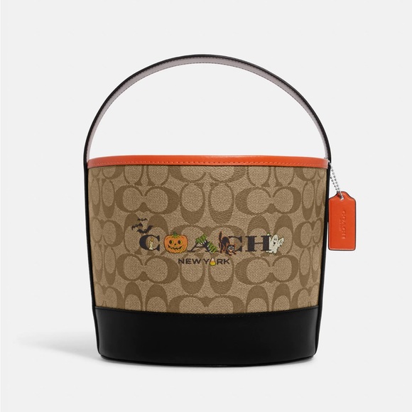 Coach | Bags | Coach Treat Bucket In Signature Canvas With Halloween ...